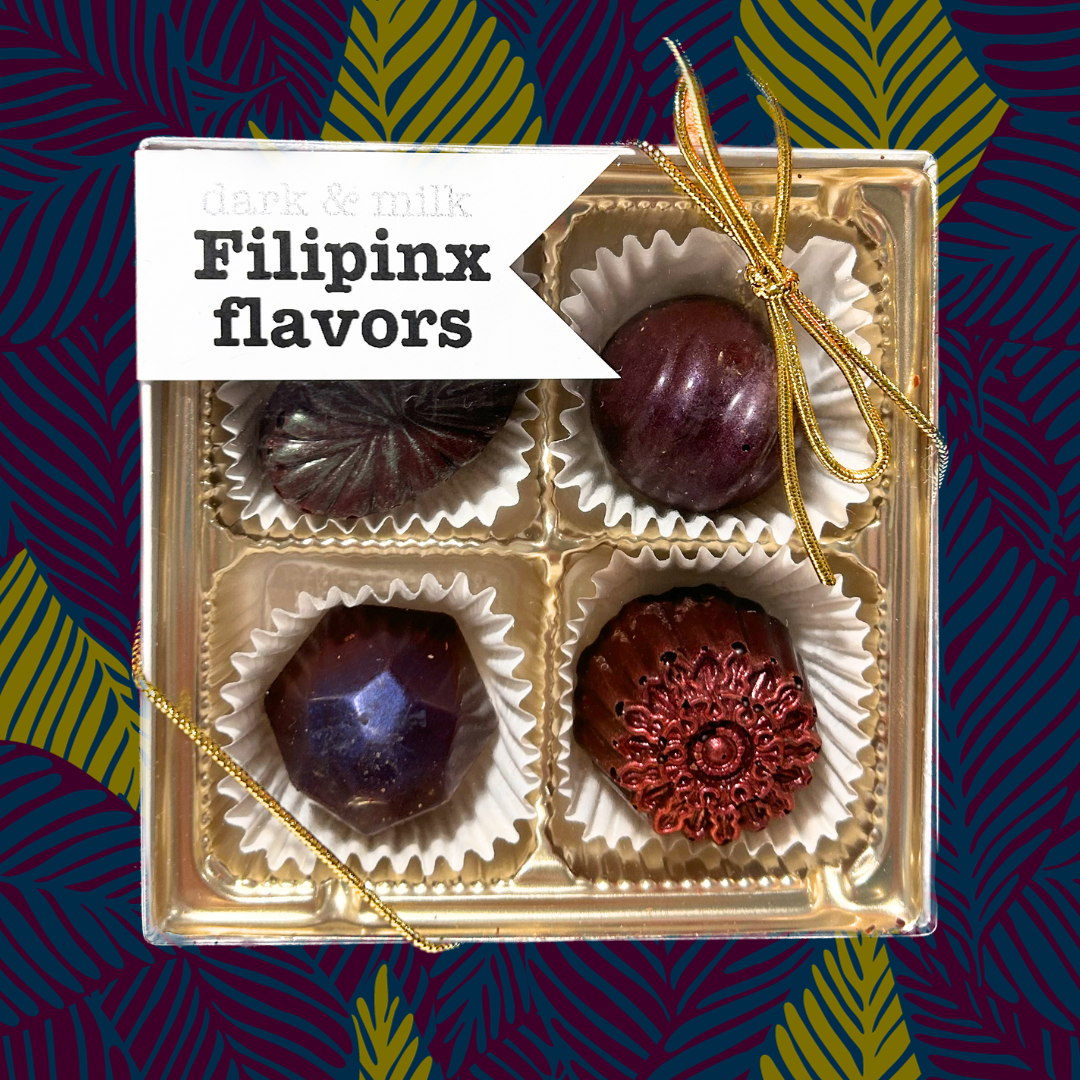 Filipinx Bonbons, 4pc chocolate box by The Xocolate Bar | The Xocolate Bar